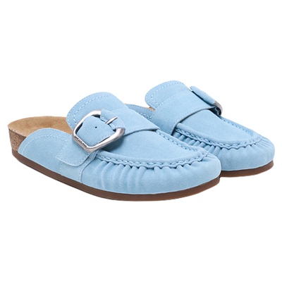 SAMEDELMAN山姆爱德曼26春新褶皱增高一脚蹬勃肯穆勒拖鞋女AUSTYN