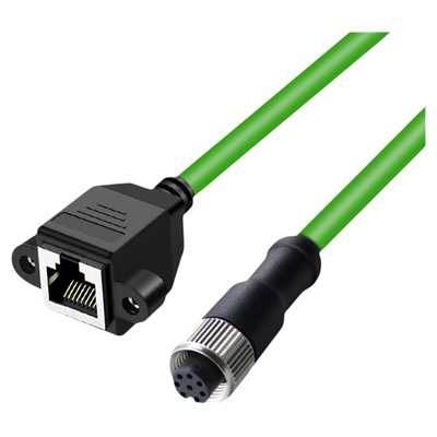 M12转rj45网线8芯A型编码连接器