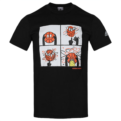 阿迪达斯男子篮球圆领短袖