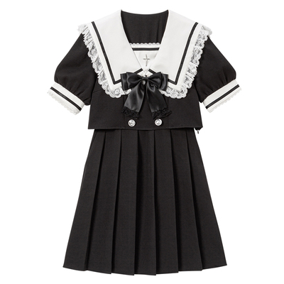 梦展望暗黑学园十字连衣裙