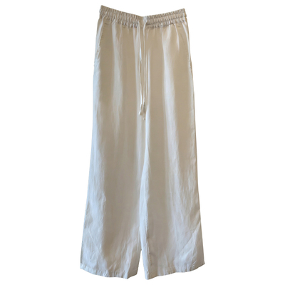 汉麻直筒松紧腰防蚊休闲裤女