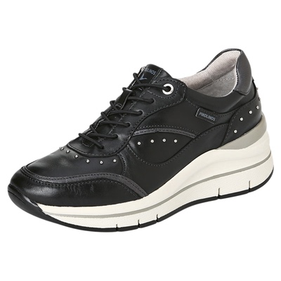 Pikolinos派高雁秋季牛皮/羊皮深口拼色系带运动鞋PL255802