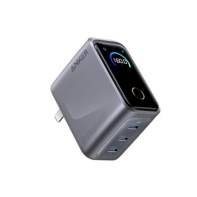 【全协议新品】AnkerPrime安克160W智显充电器Pro+氮化镓多口快充适用苹果华为小米手机笔记本平板电脑充电头