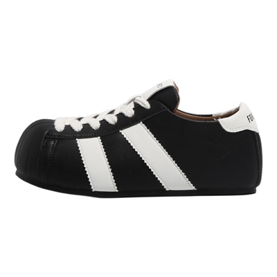 F21黑色内增高德训鞋女2025新款