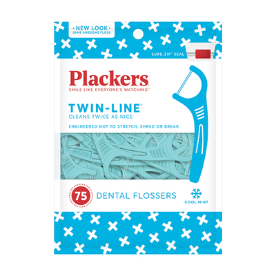 plackers可折叠便携超细75支牙线