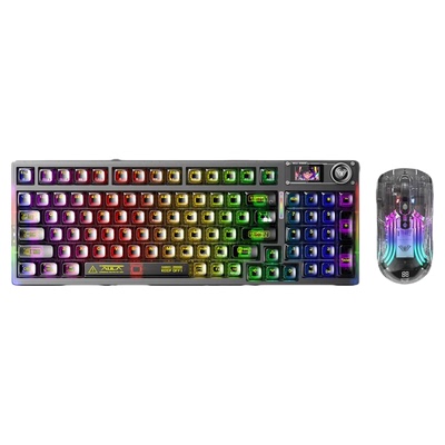 狼蛛F98prov3透明无线三模套装客制化键盘鼠标电竞游戏无畏契约CS