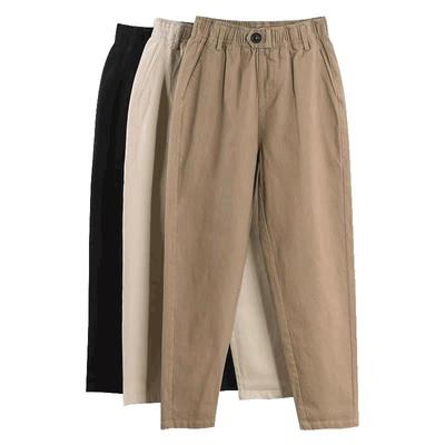 萝卜新款宽松显瘦百搭风薄绒裤子