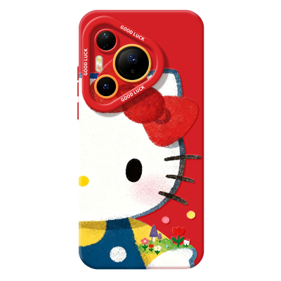 优思顿适用华为pura70pro手机壳新款硅胶pura70pro+可爱小猫p80pro好看p80红色p60超火40带挂绳p50套p70ultra