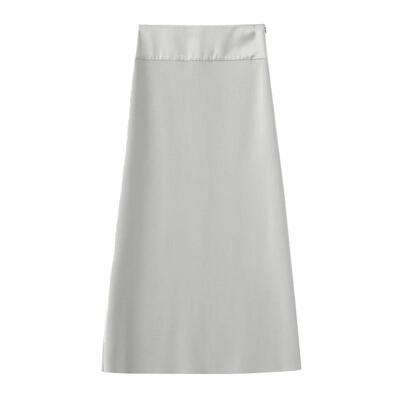 ROLLINGAGE 夏季新品拼接针织半身长裙女设计感百搭直筒中长裙