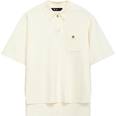 播 bo 商场同款polo领针织衫女2024春新款薄款短袖毛衣BDR1SD2113