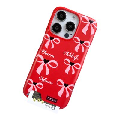 独与行原创蝴蝶结韩国进口插卡菲林壳适用于苹果17手机壳iphone1小众苹果17pro手机壳16pro小众17promax磨砂