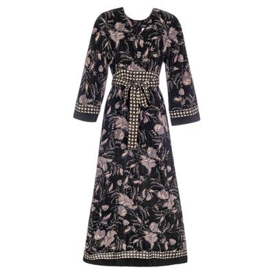 MAX MARA 春季新款女士收腰系带复古连衣裙银泰百货精品301574