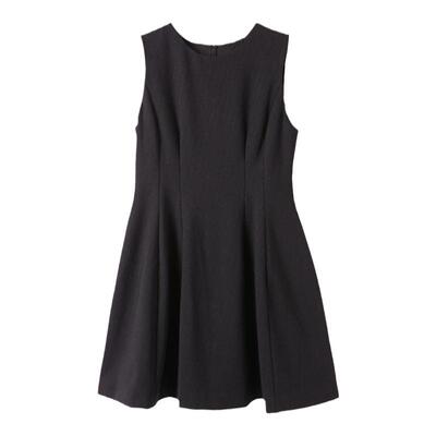 西町村屋简约细闪无袖连衣裙女