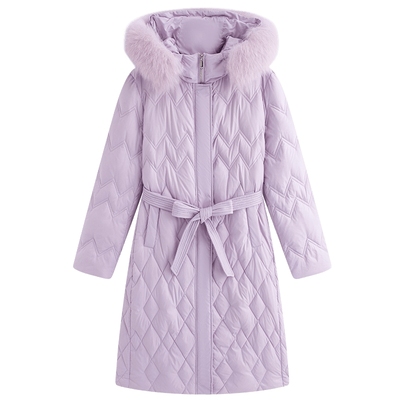 毛领收腰显瘦洋气羽绒服外套女