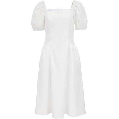 VeroModa方领含棉连衣裙