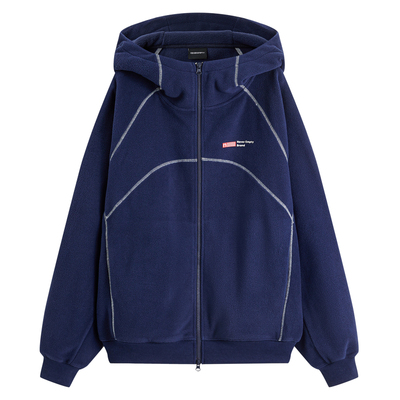 NEVEREMPTY拼接保暖摇粒绒外套