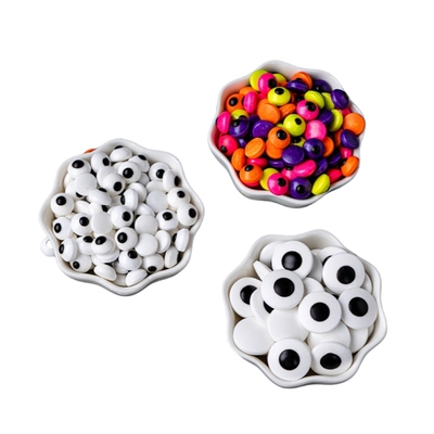 大小眼睛糖珠蛋糕装饰卡通彩色