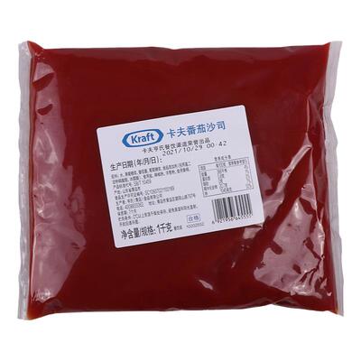 卡夫番茄沙司1kg*12袋三明治汉堡薯条蘸酱意大利面整箱商用番茄酱