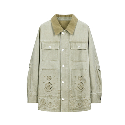 CROWNLESS复古巴恩风工装夹克