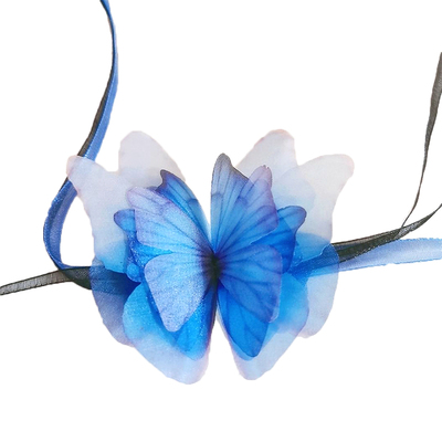 仙气脱俗蓝色立体蝴蝶手带