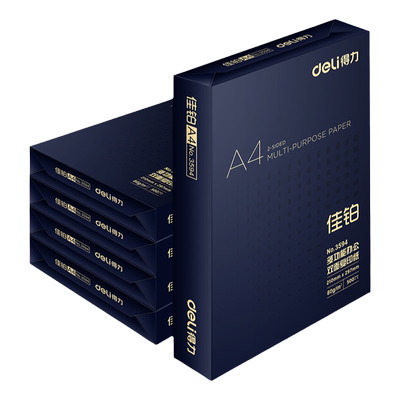 得力a4纸佳铂莱茵河办公打印纸