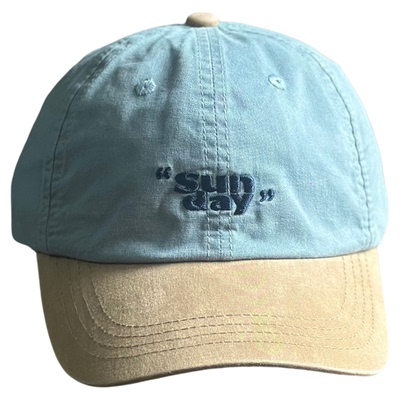 复古sunday字母撞色棒球帽