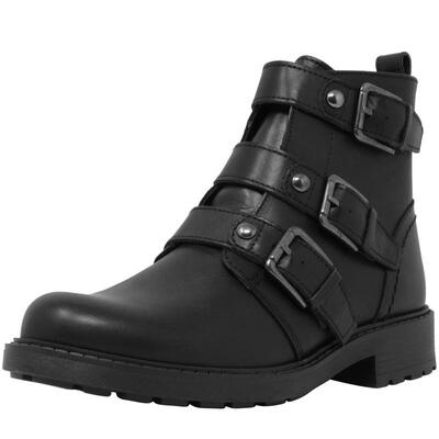 clarks其乐侧拉链短靴搭扣马丁靴