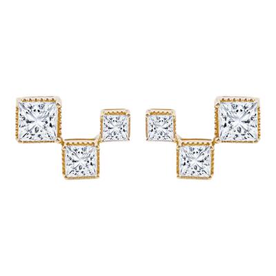 Cevol新奢钻石 时空序列系列培育钻耳钉独特小众精致高级感耳饰