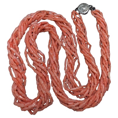 ENIMOL台湾MOMO深水粉红珊瑚项链