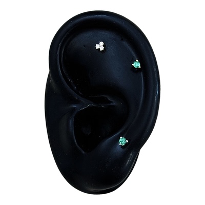 CHESNOW18K金钻石耳钉耳骨钉