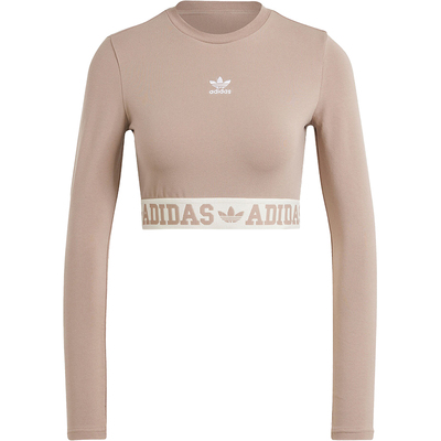 Adidas/阿迪达斯正品三叶草女子时尚短款休闲长袖T恤IS5267