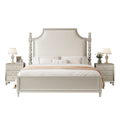 【头层牛皮】美式ART冰柱大床