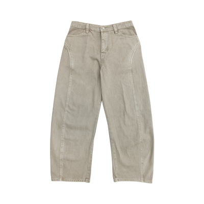 TBALLER 2025新款弯刀裤男女同款牛仔复古水洗做旧解构廓形扭骨