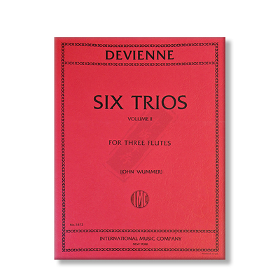 德维耶纳六首长笛三重奏原版进口