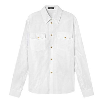【24期免息】VERSACE/范思哲 男士Barocco提花衬衫
