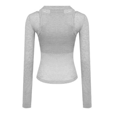 ANN ANDELMAN25春夏女士简约修身圆领假两件上衣银泰百货301286