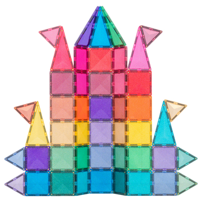CONNETIX磁力片闪光城堡包金葱彩窗儿童益智玩具积木礼物生日澳洲