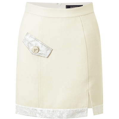 【奥莱】MAXRIENY复古新中式马德拉刺绣半裙春款