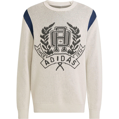 Adidas/阿迪达斯正品三叶草男士圆领针织复古套头衫JX8214