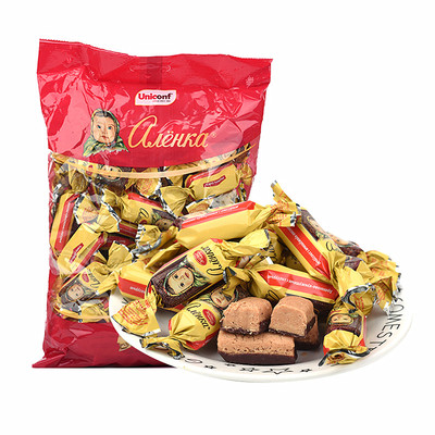 俄罗斯进口大头娃娃花生芝麻巧克