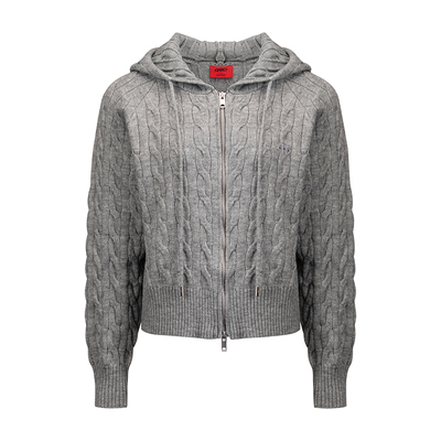 GRKC纽花拉链毛衣修身显瘦软糯