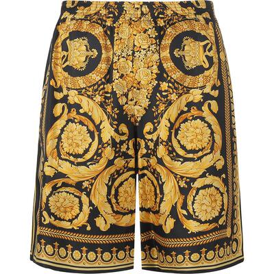 范思哲休闲短裤宽松版桑蚕丝