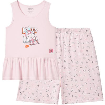 舒雅女童莫代尔家居服套装