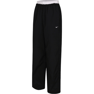 滔搏NIKE耐克女子拼接刺绣小标阔腿裤百搭运动降落伞裤IF0335-010