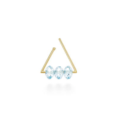 官方旗舰店 AHKAH spring sequin A-line单边耳饰