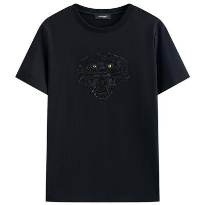 Ed Hardy埃德哈迪夏季流行新款男士修身正肩盘带绣丝光棉短袖T恤