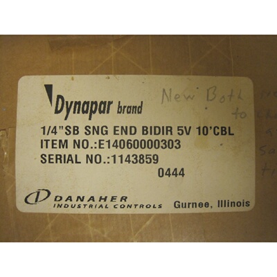New DANAHER CONTROLS E14060000303 0.6cm Sb Sng End Bidir 5V