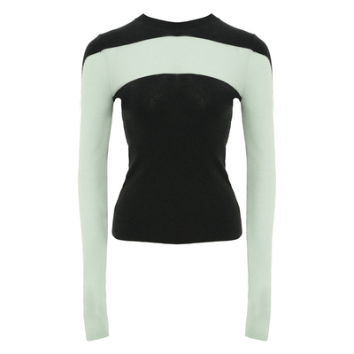 WellD 色彩美学 时装线 Biella扬子100%美利奴羊毛毛衣女时髦百搭