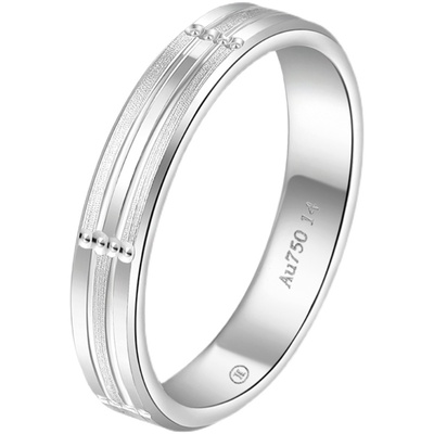 三生缘定pt950铂金结婚订婚素圈