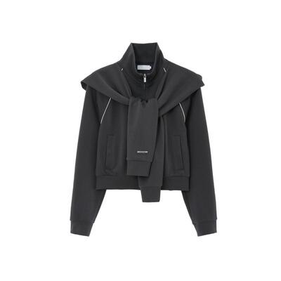 REVAN芮范设计师款可卸披肩立领卫衣外套RL10105269